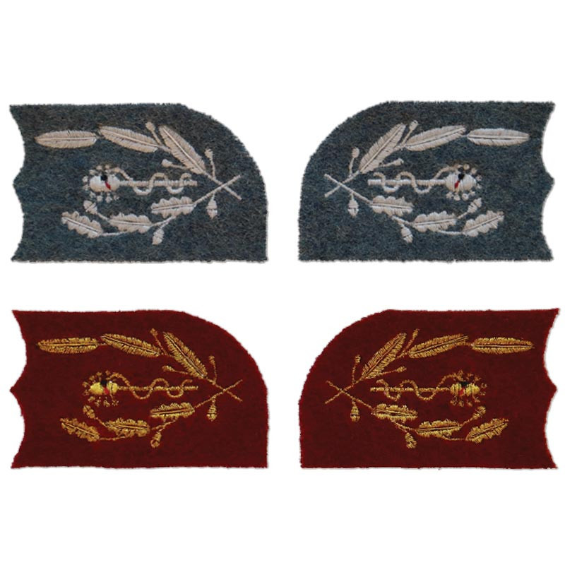 2 pattes de col du Service de Santé Militaire Couleur du drap de fond ...